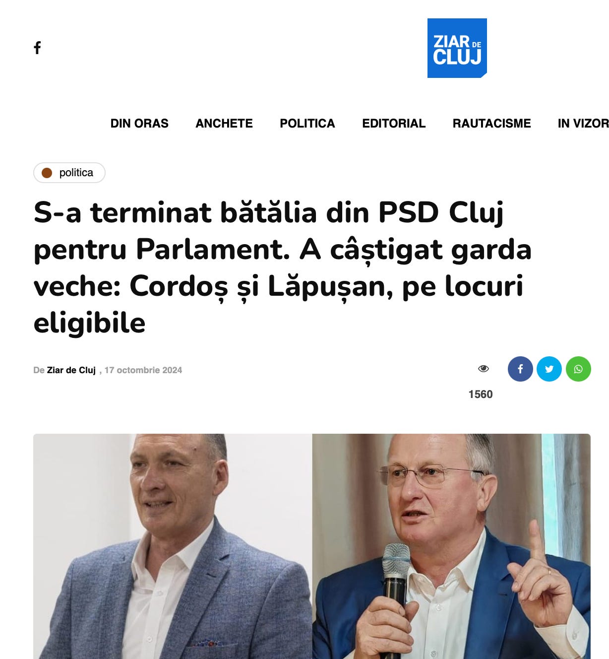 Liviu Alexa: În cea mai slabă filială a PSD din România, cea de la Cluj ...
